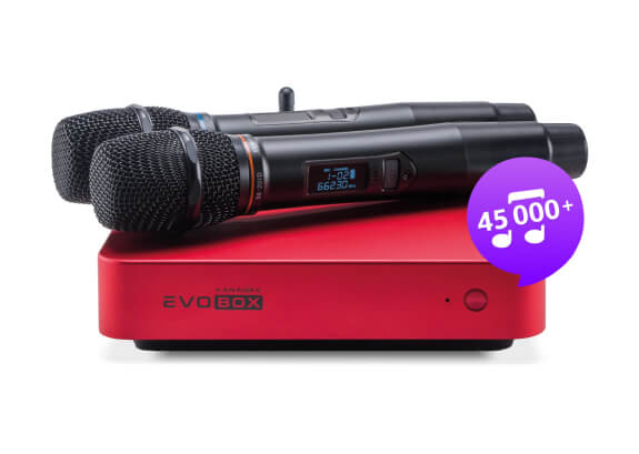 Professional karaoke with microphones EVOBOX Plus – Studio Evolution