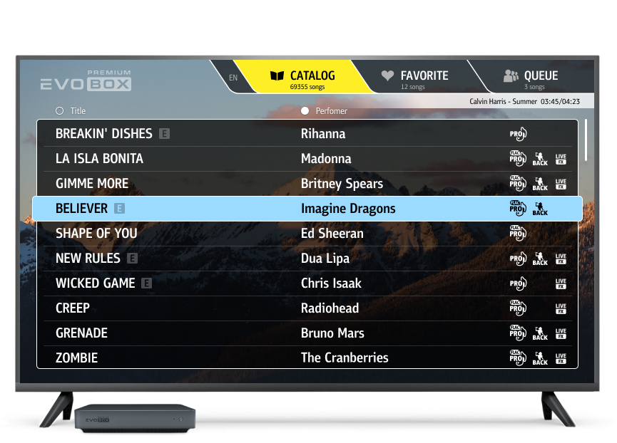 Professional karaoke systems for home and VIP rooms EVOBOX Premium